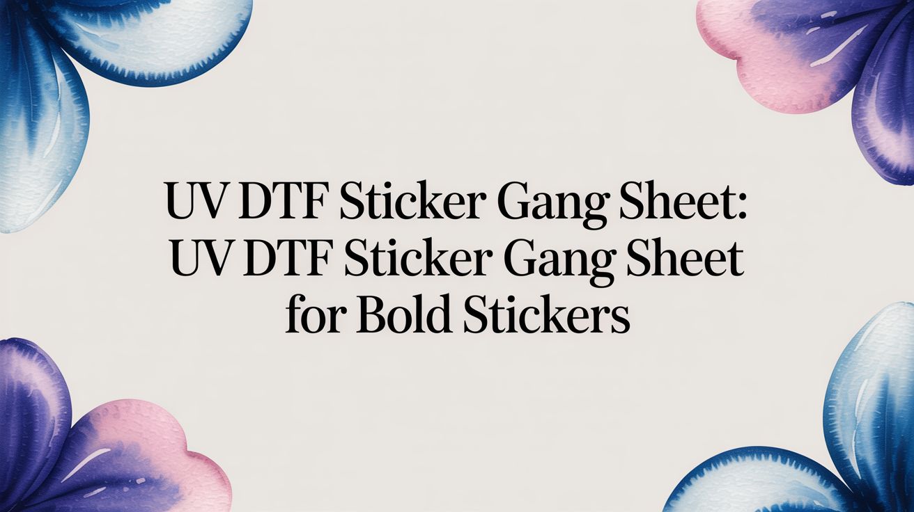 UV DTF Sticker Gang Sheet: UV DTF sticker gang sheet for bold stickers